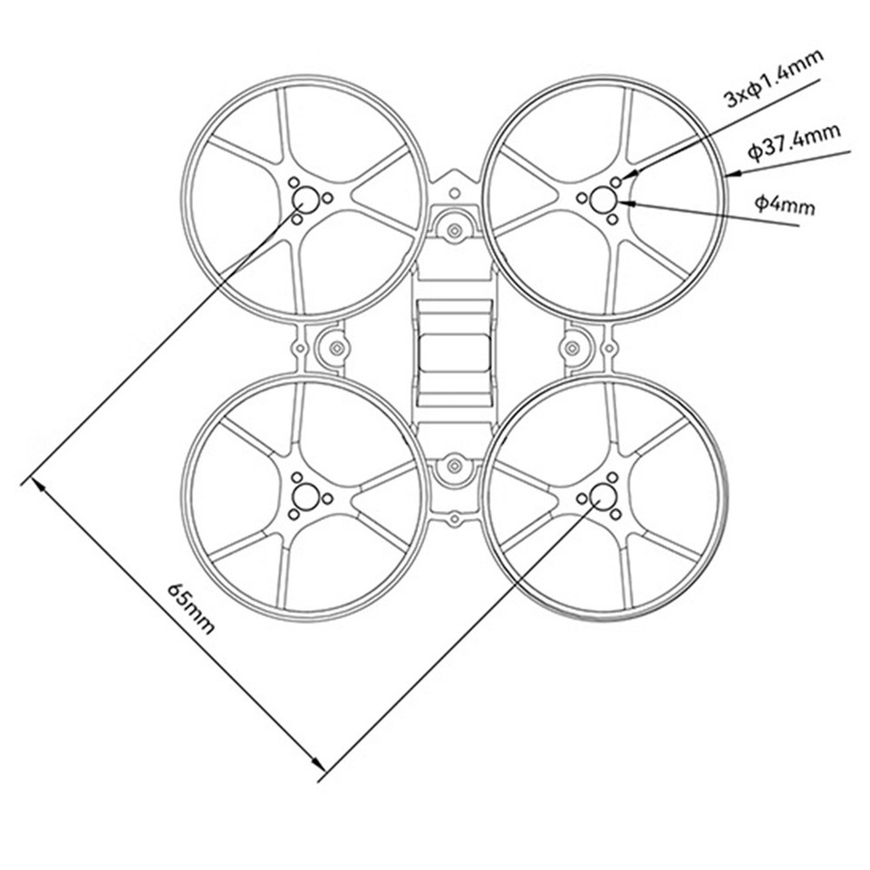 Meteor65 Pro O4 Brushless BWhoop Frame KIT 35MM Frame FPV Racing RC3969 ...