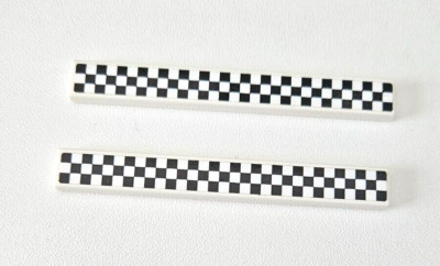 Lego Tile 1x8 Black & White Checkered From Sets 75874 / 76898 / 76899 ...
