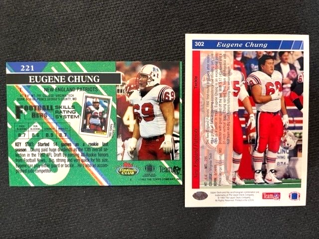 NFL - Eugene Chung 1993 Topps Stadium Club & '93 Upper Deck Football ...