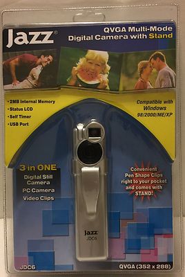 Jazz JDC6 QVGA Multi-Mode Digital Camera w/Stand 2MB Memory PC Video ...