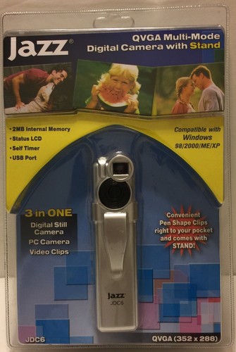 Jazz JDC6 QVGA Multi-Mode Digital Camera w/Stand 2MB Memory PC Video ...