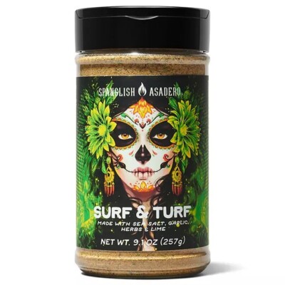 Spanglish Asadero Surf & Turf Seasoning Garlic Sea Salt Lime Herbs 9.1 ...