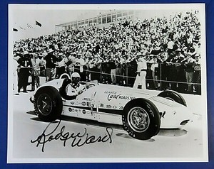 RODGER WARD SIGNED 8x10 PHOTO ~ 1959 & 1962 Indianapolis 500 Winner ...