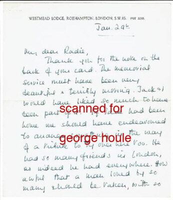 DOREEN LAWRENCE - LETTER - SIGNED - JACK HAWKINS - RADIE HARRIS -MOVIE ...