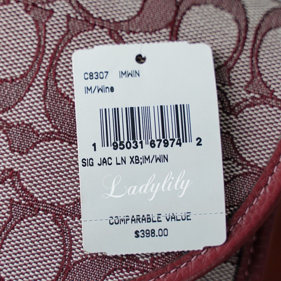 NWT Coach C8307 Lonnie Crossbody In Signature Jacquard And Pebble ...