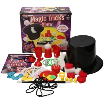 Magic Tricks Set for Kids Magic Wand Magician's Hat & Rabbit Trick Age ...