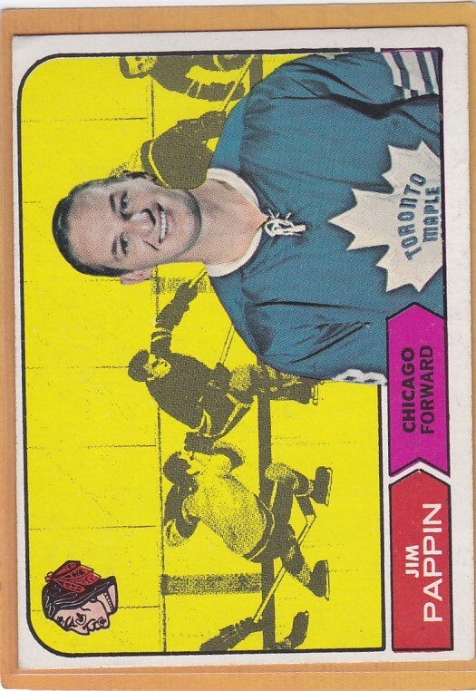 1968-69 TOPPS HOCKEY JIM PAPPIN #21 BLACKHAWKS VGEX/EX *A7429 | eBay