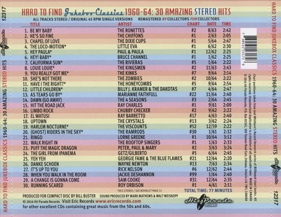 VARIOUS ARTISTS HARD TO FIND JUKEBOX CLASSICS, 1960-64: 30 AMAZING ...