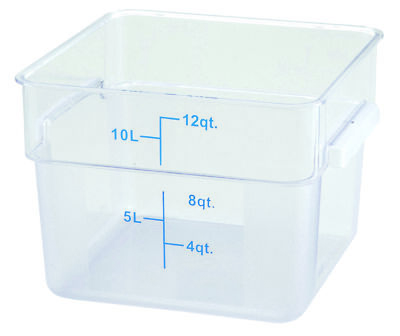 12qt Square Storage Container, Clear, PC (12 Each) | eBay