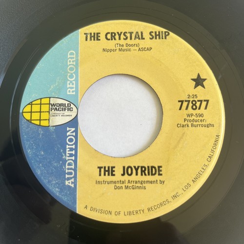 JOYRIDE - The Crystal Ship, (DOORS) 1968 PSYCH DJ 45 VG World Pacific ...