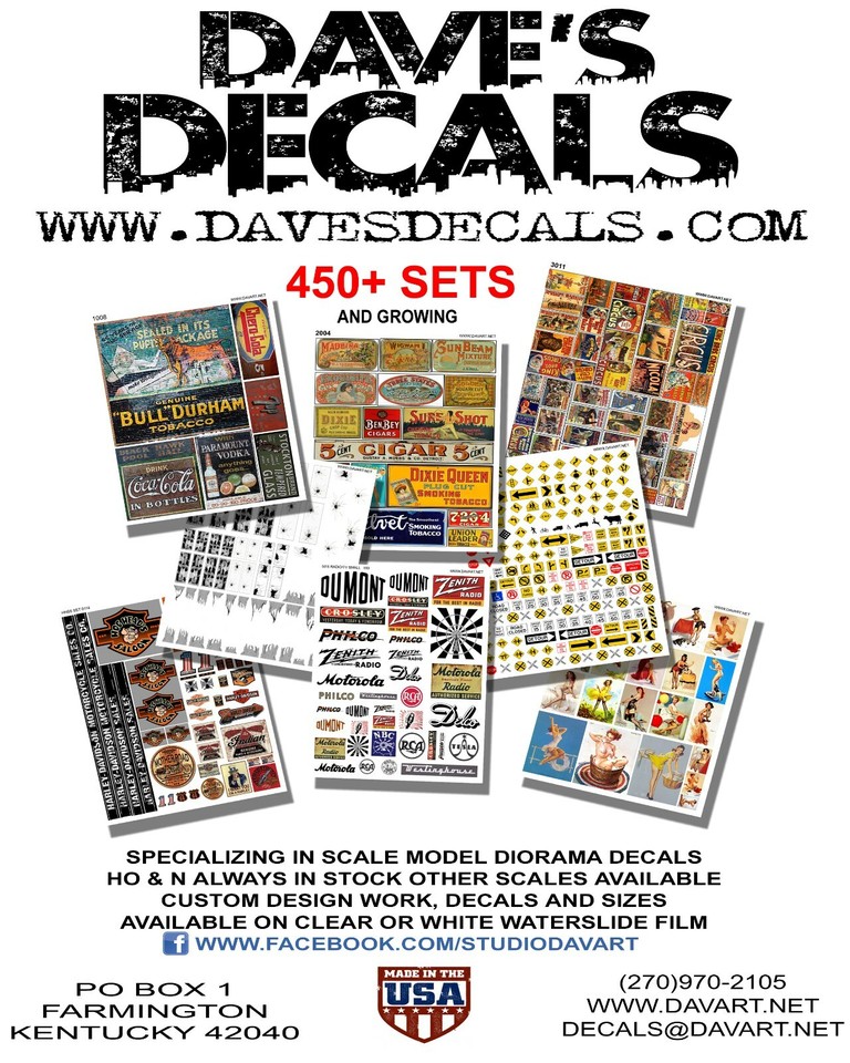 6036 DAVE'S DECALS ASSORTED GRAFFITI ART BOXCAR WALLS URBAN DOWNTOWN | eBay