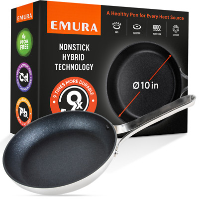EMURA® Nonstick Frying Pan | Aluminum Non Stick Coating Skillet PFOA ...