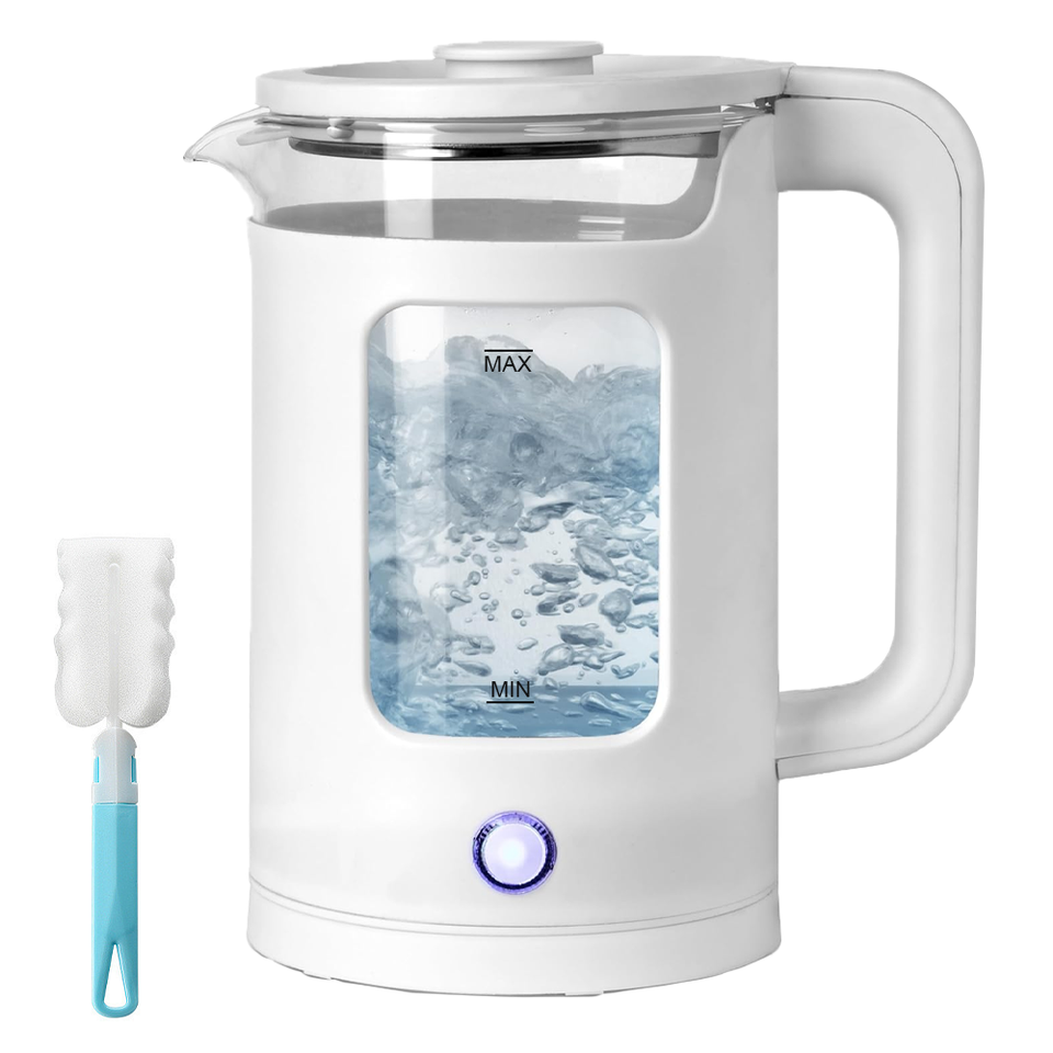 Electric Kettle 2 Liter Quiet Fast Glass Kettle with Blue LED Easy ...