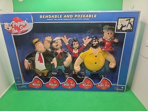 Action Figures - Popeye Retro Boxed Set Bendable Rubber Toys Pbr-1400 ...