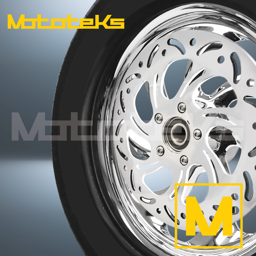 18" 18x5.5 STORM MAG WHEEL CHROME FOR HARLEY SOFTAIL MODELS REAR WHEEL ...