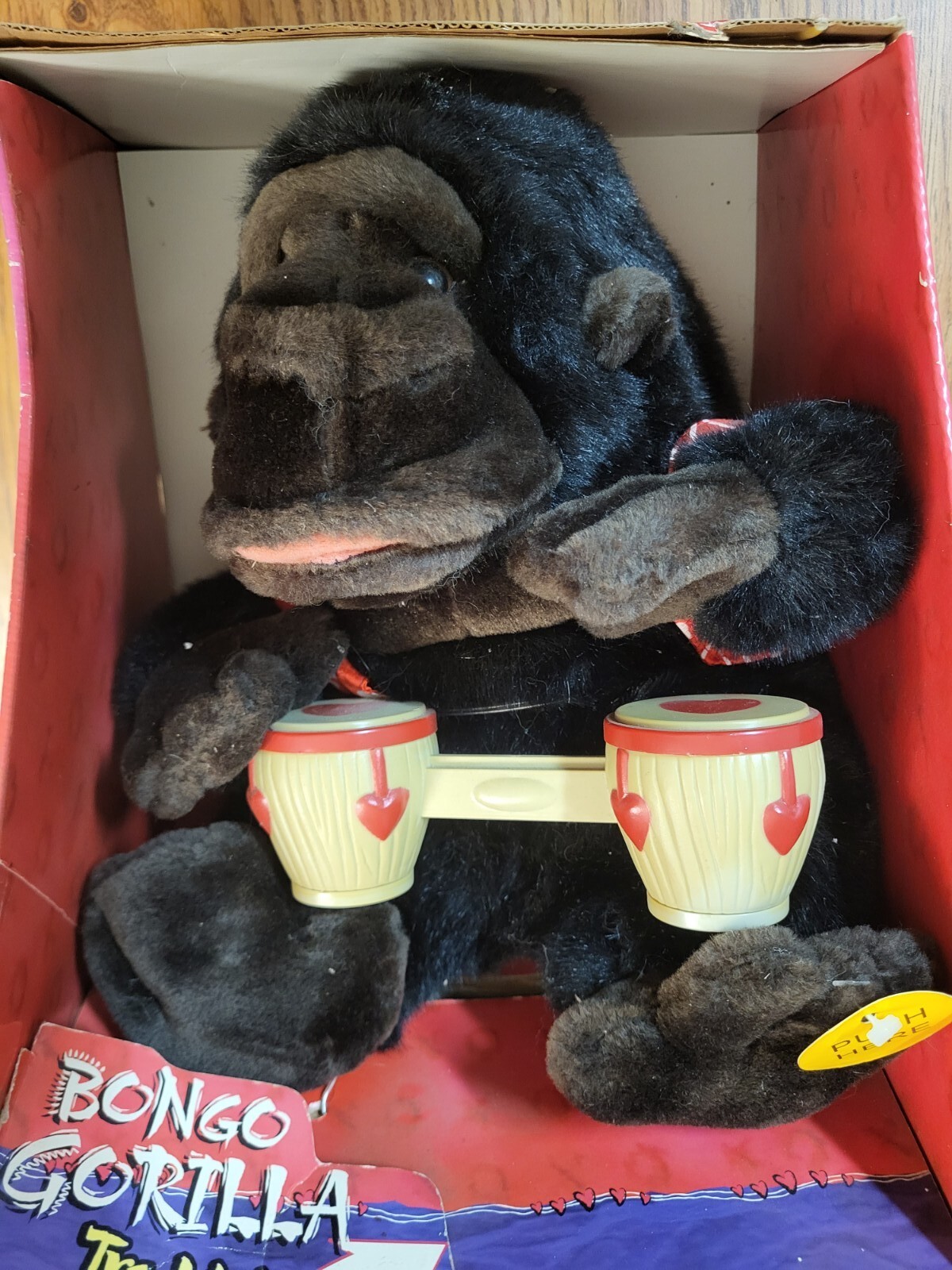 Gemmy Bongo Plush Stuffed Musical Animated Gorilla Playing Drums Love ...