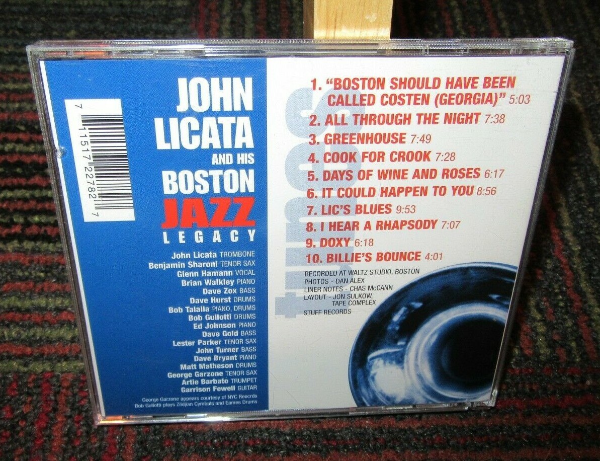 JOHN LICATA AND HIS BOSTON JAZZ LEGACY MUSIC CD, 10 GREAT TRACKS, 1999 ...