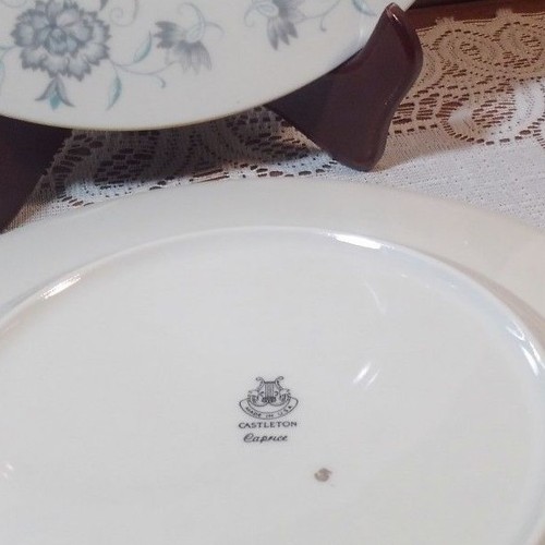 Vintage Turquoise n Gray Castleton China “Caprice” Salad Plate. | eBay