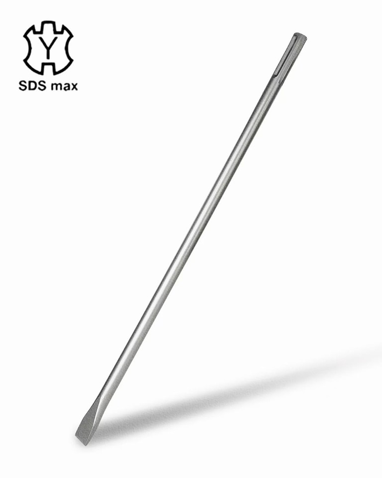 24" Extra Long SDS MAX Narrow Flat Chisel, Compatible with All SDS-Max ...