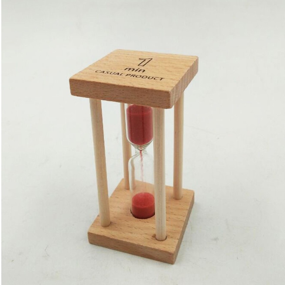 Mini Sand Timer Wooden Hourglass 1 Minute Sandglass Timer Home Decor | eBay
