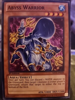 Abyss Warrior - 1st Edition - Yugioh Water Monster - Vintage | eBay