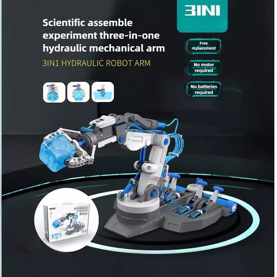 Robotic Arm Toy Kit for Educational STEM Robotic Hydraulic Cyborg Hand ...
