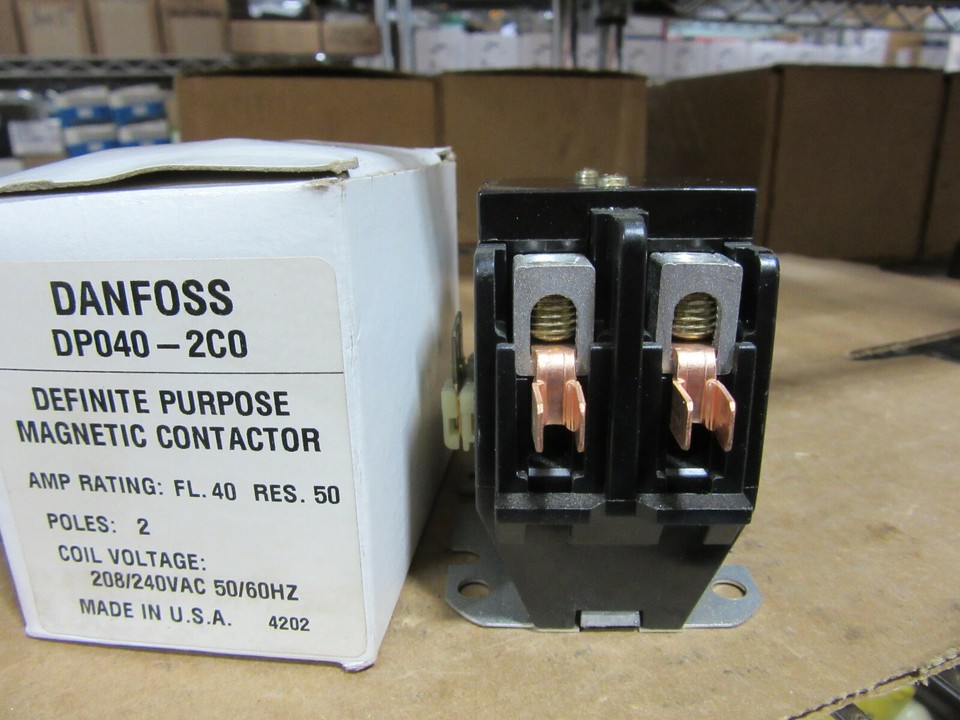Danfoss Tyco DP040-2C0 Definte Purpose Contactor 2P 50A Res. 240VAC ...