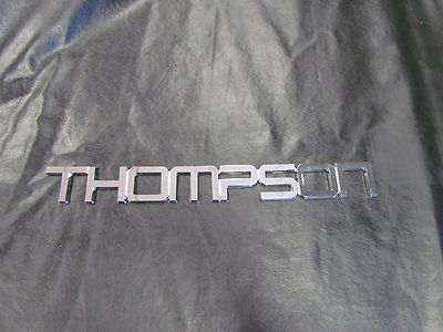 THOMPSON CHROME RAISED SELF ADHESIVE PLAQUE DECAL 19 1/8" X 2 1/4 ...