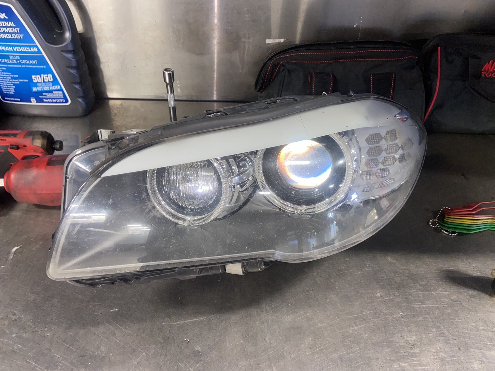 2011-2013 BMW 5 SERIES F10 LEFT DRIVER SIDE XENON HEADLIGHT OEM (No ...