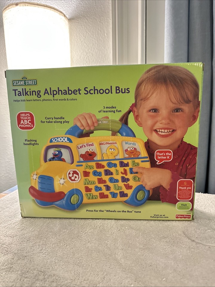 Sesame Street Talking Alphabet School Bus Learning Toy For Toddlers. | eBay