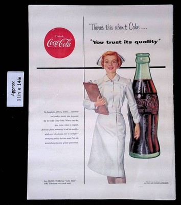 1954 Coca-Cola Hospital Nurses "You Trust Its Quality" Coke Print Ad ...