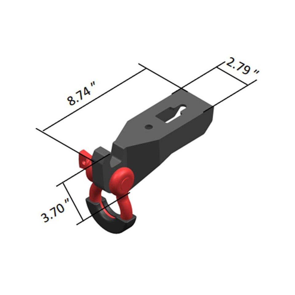 2019-2025 Ford Ranger Tow Hook Bracket Front Tow Hook Mount D-ring ...
