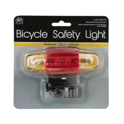 Bicycle Safety Flashing LED Light Features 6 Flashing Settings | eBay