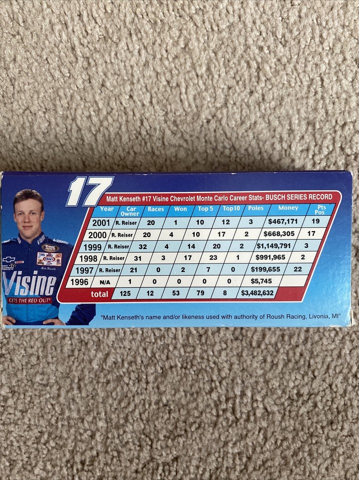 Team Caliber Pfizer Matt Kenseth #17 Visine Monte Carlo 1:64 Scale ...
