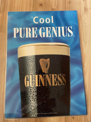 Guinness - double sided laminated advertising poster - Pure Genius ...
