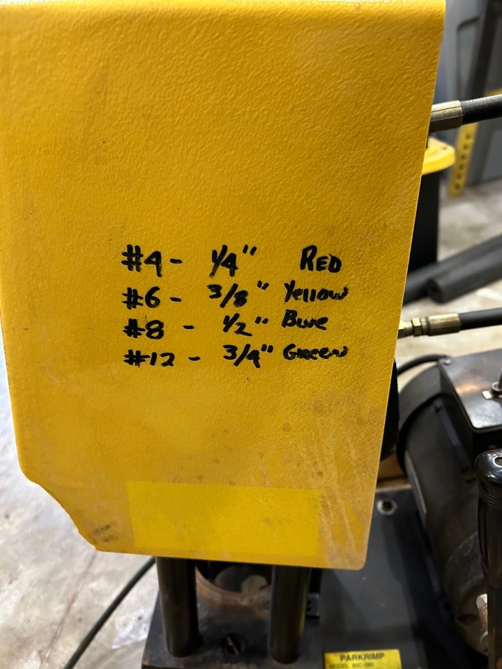 Parker Parkrimp 80c-080 crimping machine, 120v, no dies or die rings ...