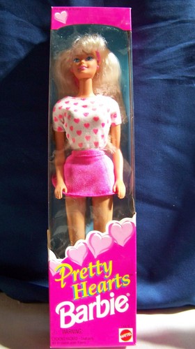 Vintage Barbie Doll PRETTY HEARTS BARBIE 1995 Mattel #14473 New in Box ...