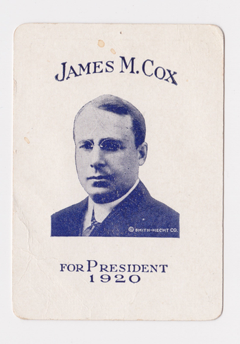 James M Cox for President 1920 - Telmax Political Playing Card | eBay