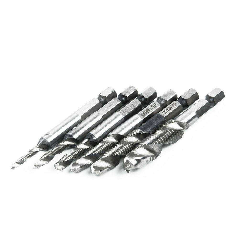 1/4" Hex Shank HSS Screw Thread Metric Tap Drill Bits Screw Machine ...