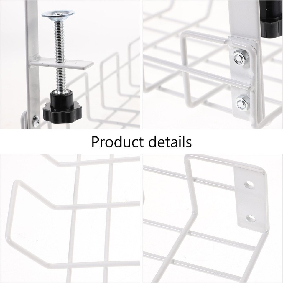 under Desk Shelf Chic Wire Storage Rack Container Cable Management Tray ...