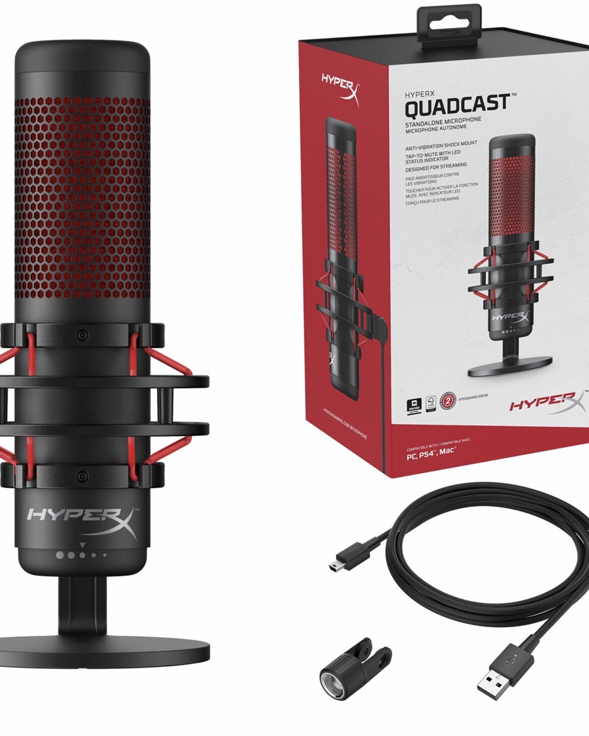 Kingston HyperX QuadCast Standalone Microphone HX *IN HAND READY TO ...