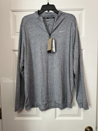 Nike Men's Size XL Dri-FIT Element 1/4-Zip Running Top Smoke Grey ...