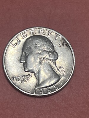 1966 Quarter with rim error, no mint mark, and unique error on reverse ...