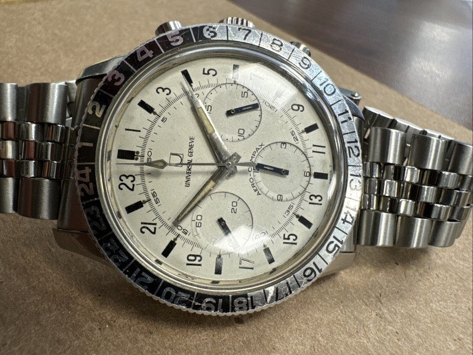 1960's Universal Geneve Aero-Compax Reference 890100/01 Men's Pilot ...