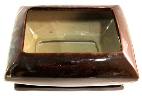 MCM Red Brick Drip Glaze Planter Rectangular S953-8 V. NICE 8" x 6 ...