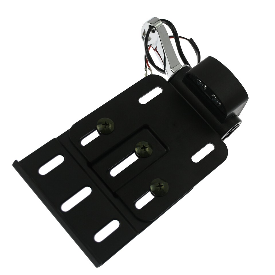 Motorcycle Side Mount LED License Plate Folding Bracket For Harley ...