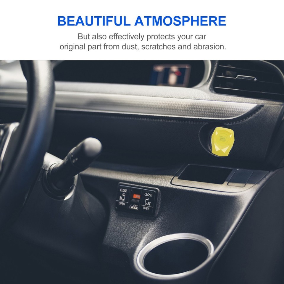 4 PCS Engine Stop Start Button Cover Starter Car Push Auto Protective ...