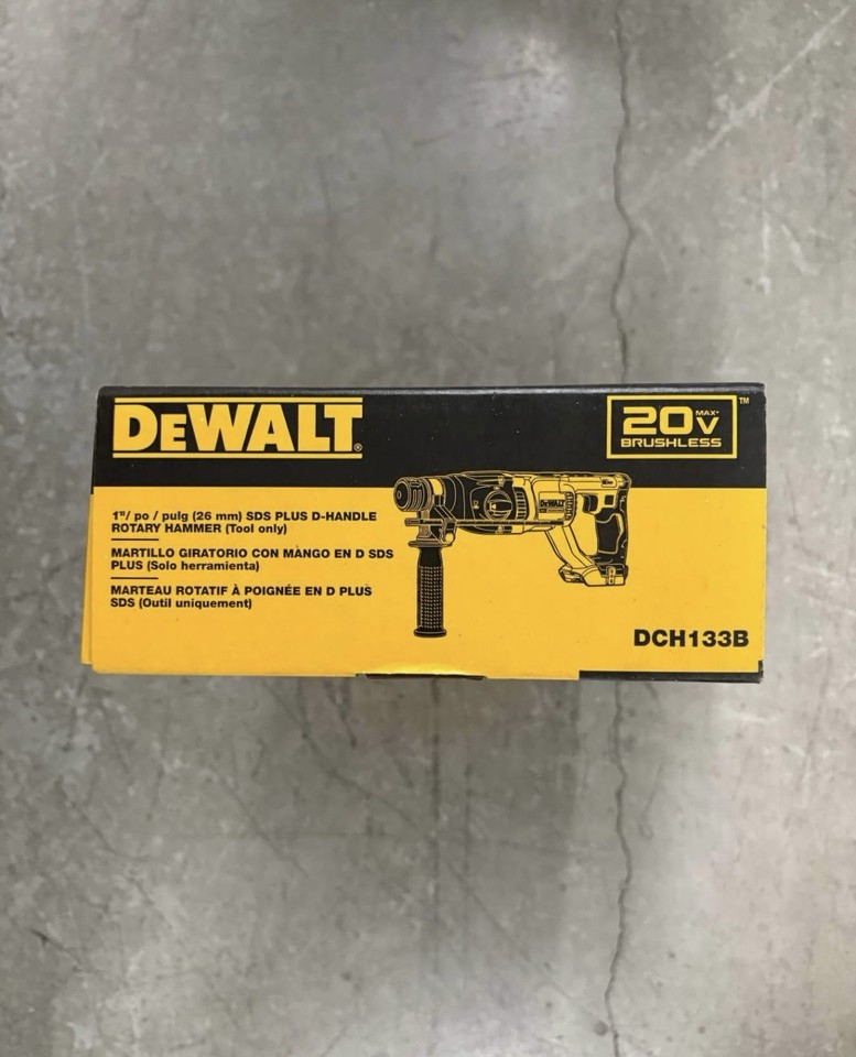 New DEWALT DCH133B 20V Max Brushless 1” SDS Plus Rotary Hammer (Tool ...