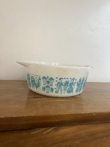 Vintage Pyrex Blue Amish Butter Print Casserole Dish 472 1 1/2 Pint | eBay