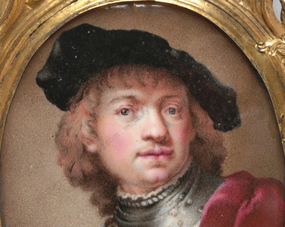 Henry Bone (1755-1834)-Attrib. "Rembrandt's self-portrait of 1634 ...